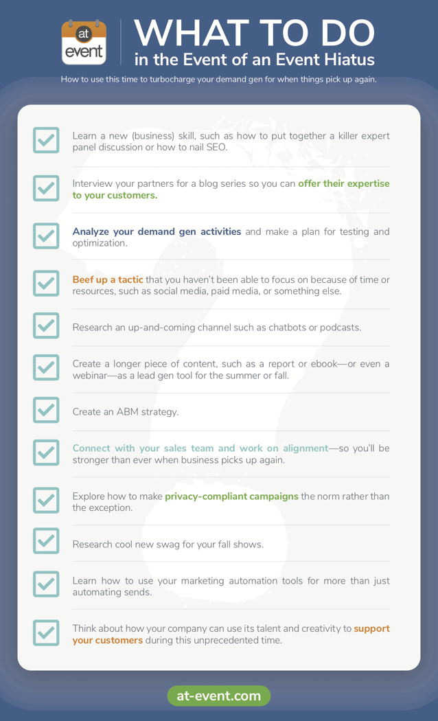 What to Do in the Event of an Event Hiatus